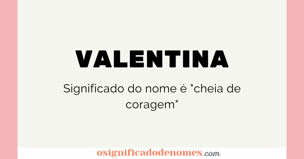 Significado de Valentina