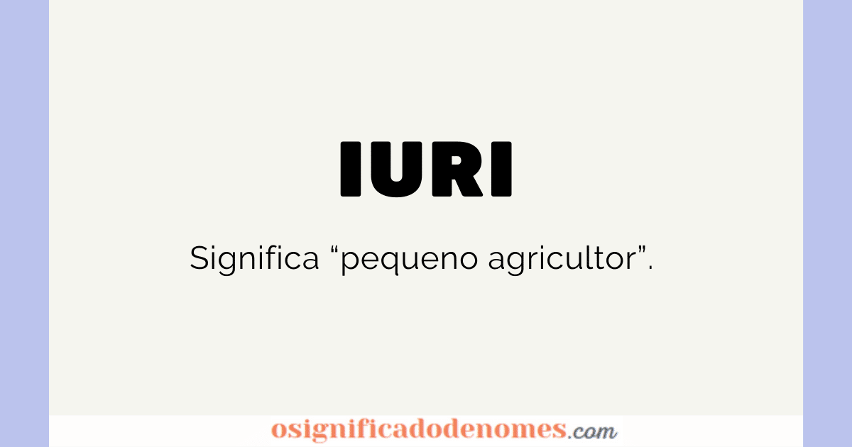 Significado de Iuri