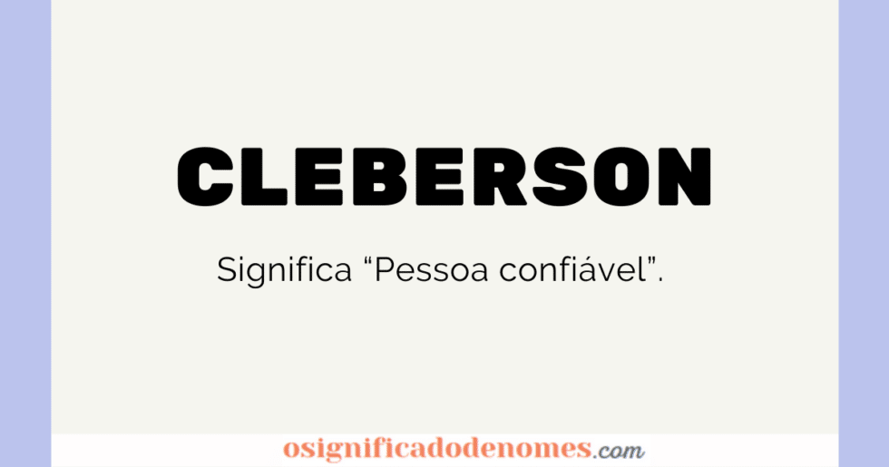 Significado de Cleberson