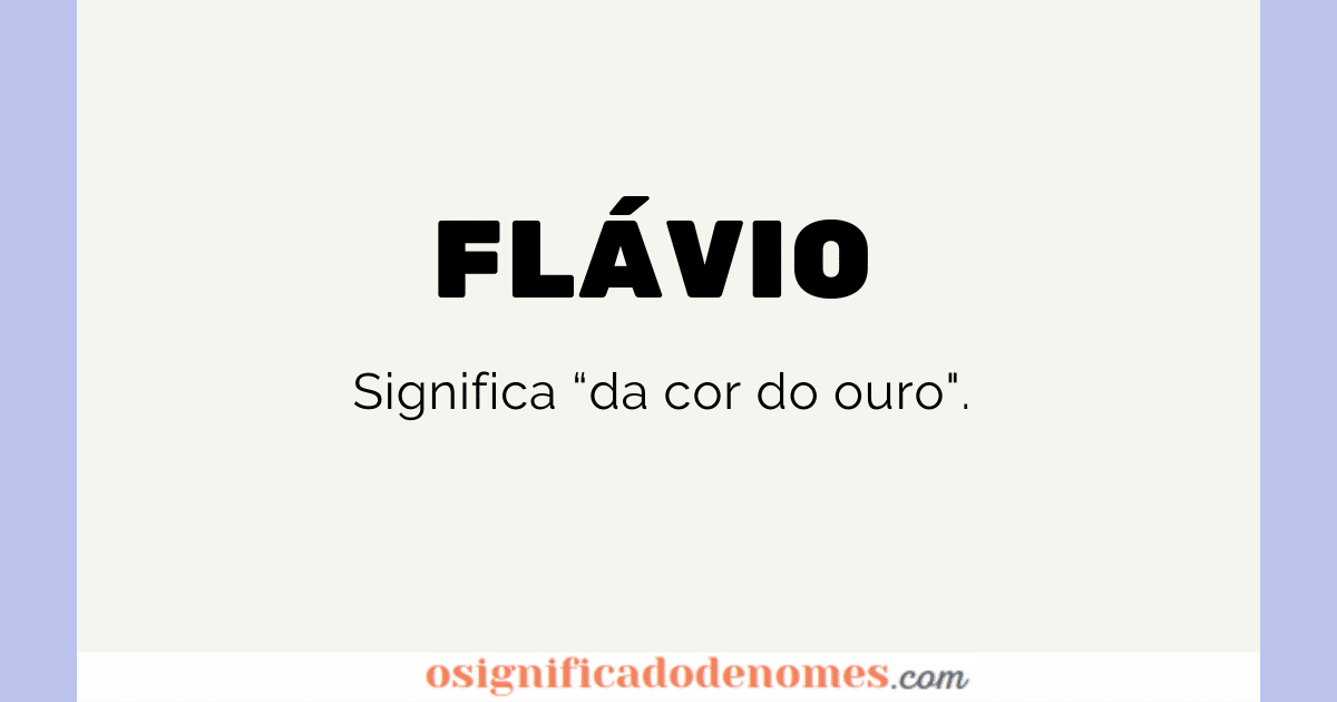 Significado de Flávio