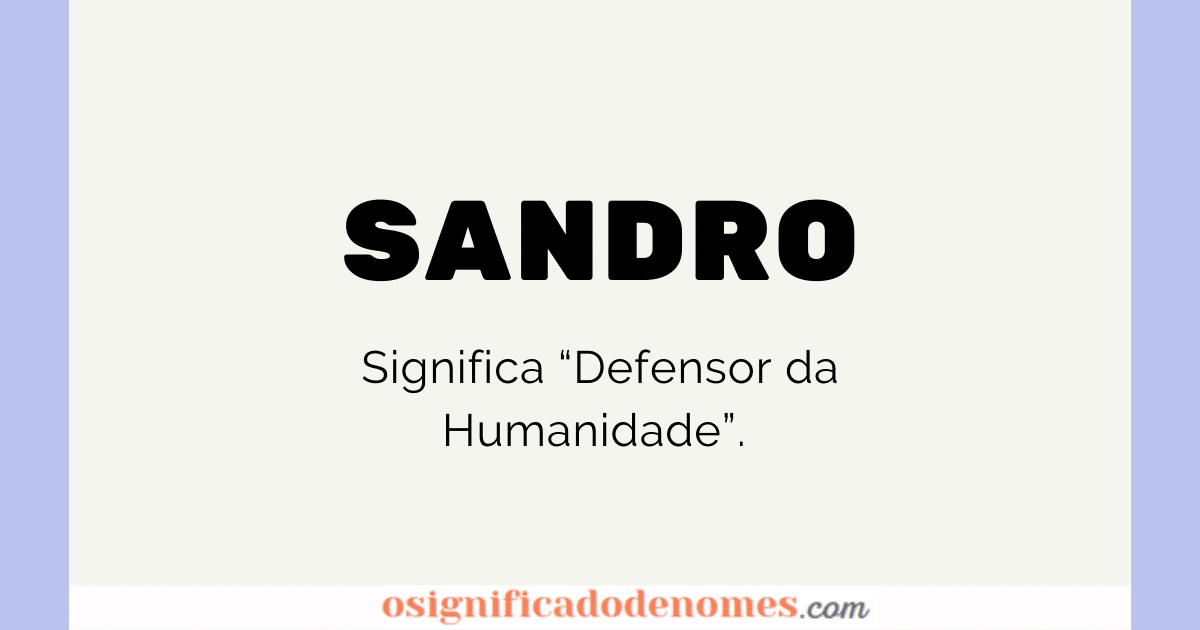 Significado de Sandro