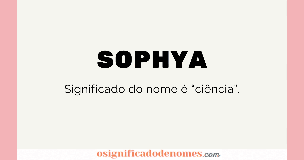 Significado de Sophya