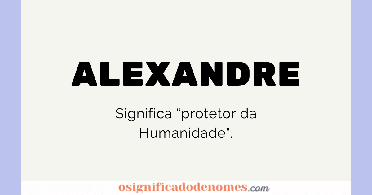 Significado de Alexandre | Curiosidades e Origem do Nome